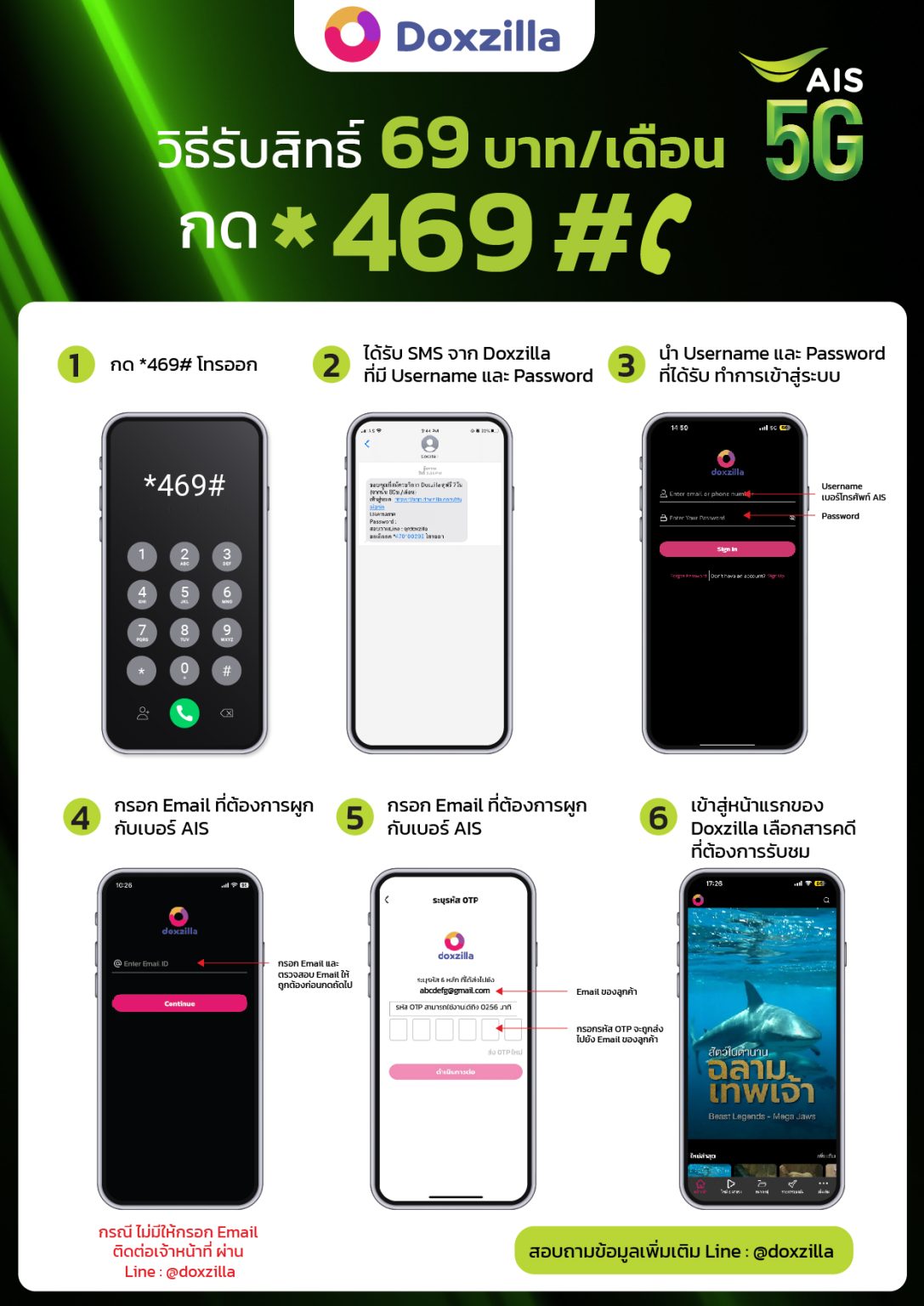 วิธีสมัคร Doxzilla ใช้เบอร์ Ais – doxzilla.com